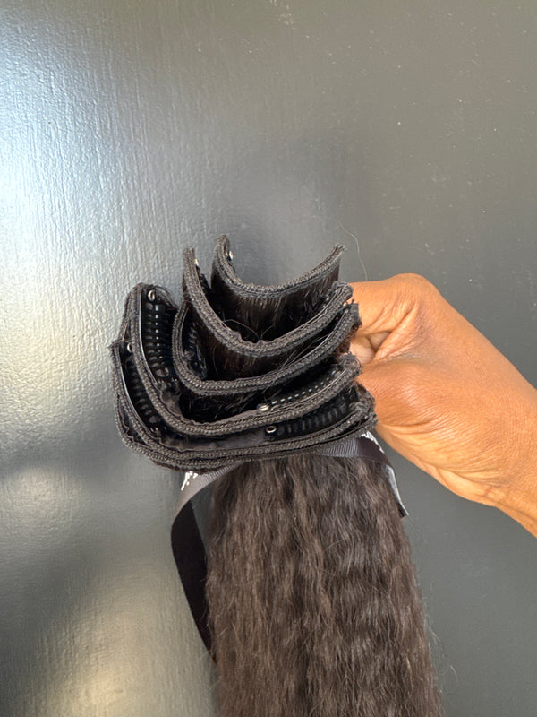 Clearance: 20" Not So Knappy Clip-Ins, 6 Piece Set - Knappy Hair Extensions